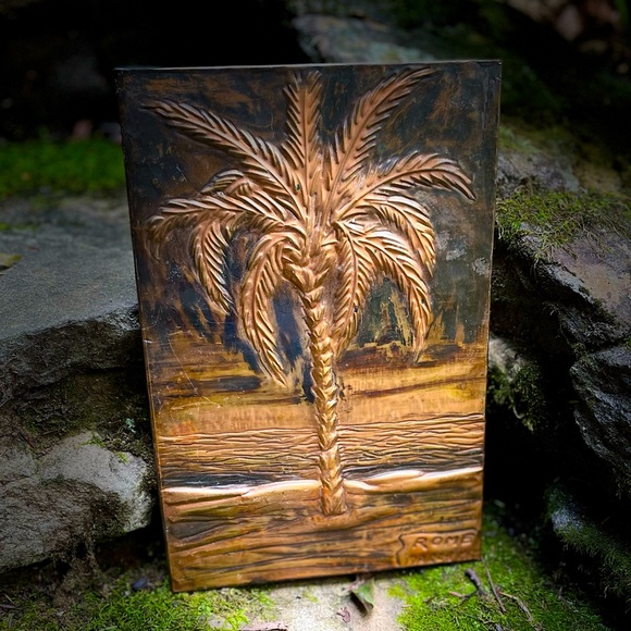 Vintage | Art | Vintage Copper Palm Tree Art | Poshmark